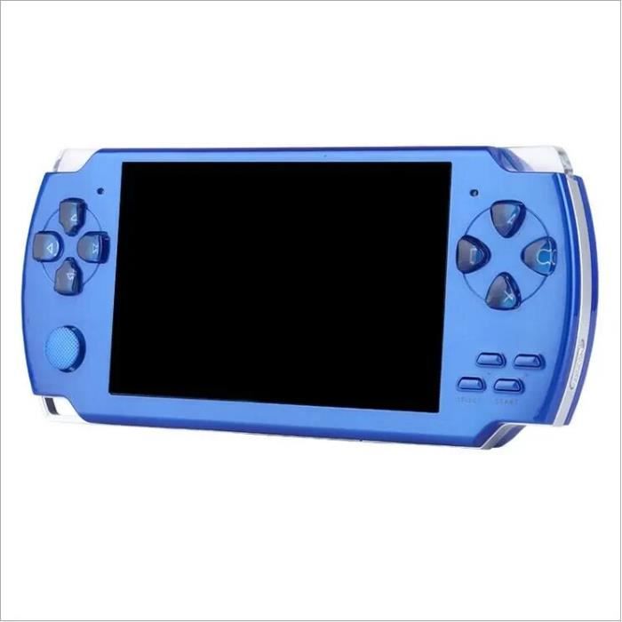 Bleu - Console de jeu portable, 5000 jeux intégrés, 8 Go, 4.3 pouces ...