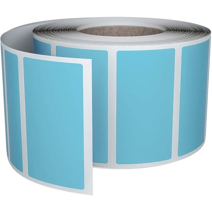 Gommettes Étiquettes Autocollantes Rectangulaires 1 Rouleau \u2013 Bleu ...