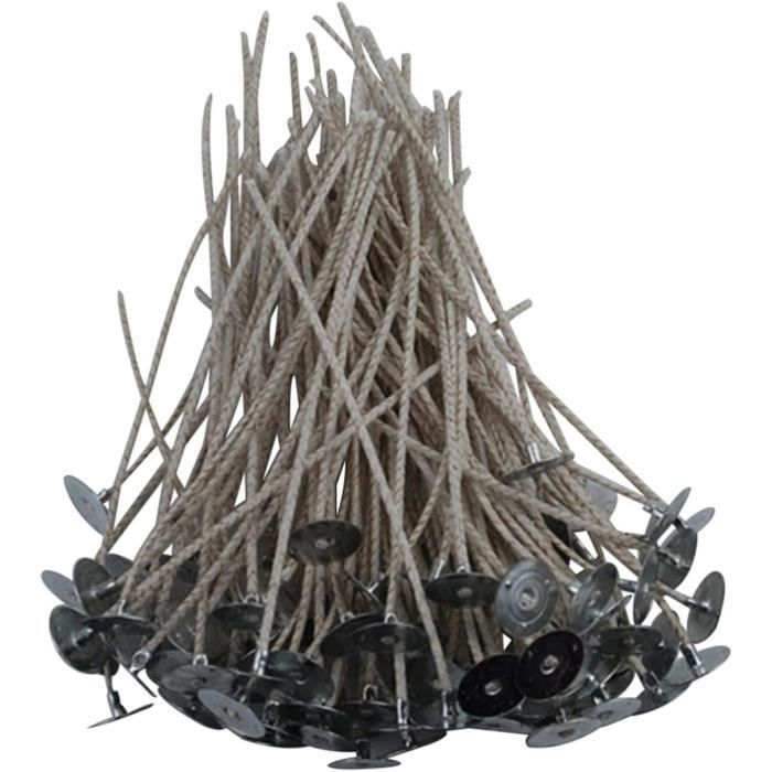 Meches Cuge De Bougie Cirée De Soja De 100 Pcs Avec Des Onglets De 100 ...