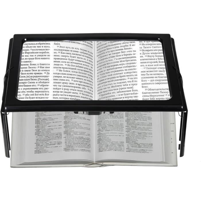 Loupe Avec Lumière, 3 Loupes De Lecture A4 Avec Lumière Pour Personnes ...