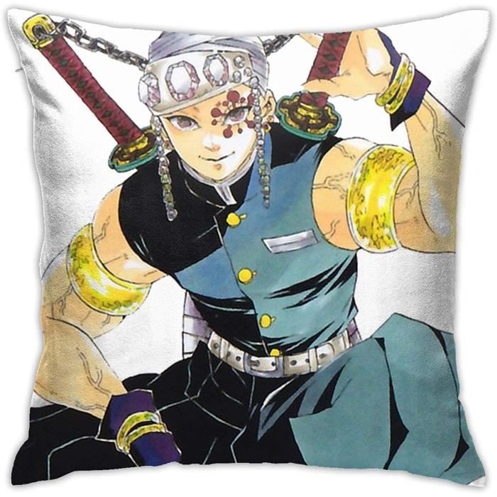 Tengen Uzui Kimetsu No Yaiba Demon Square Pilloase taie d'oreiller ...