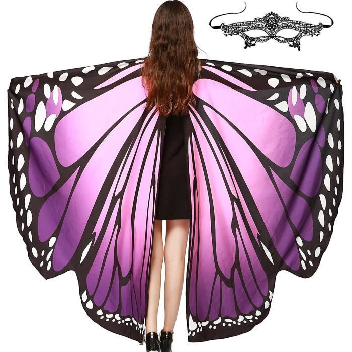Cape de costume de papillon pour femme, Ailes Papillon Deguisement ...
