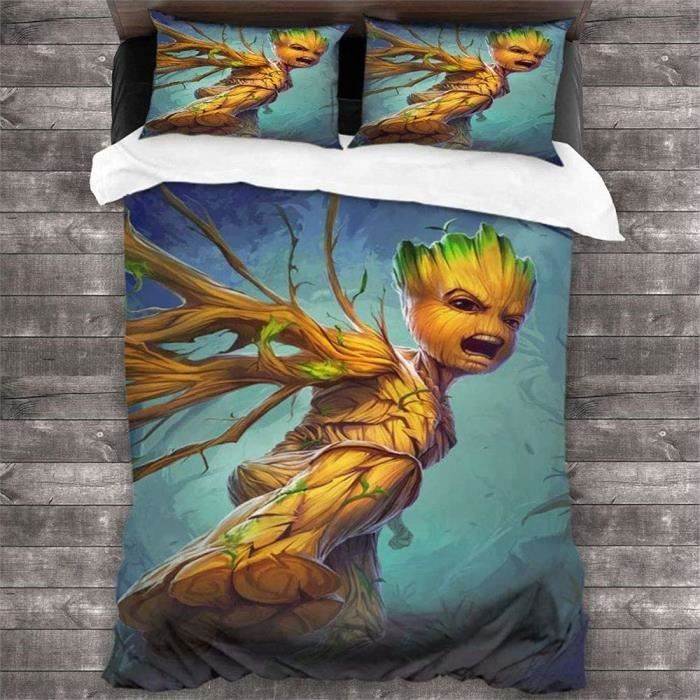Housse de couette - I'm Groot - 140x200cm - Motif 3D - Multicolore ...