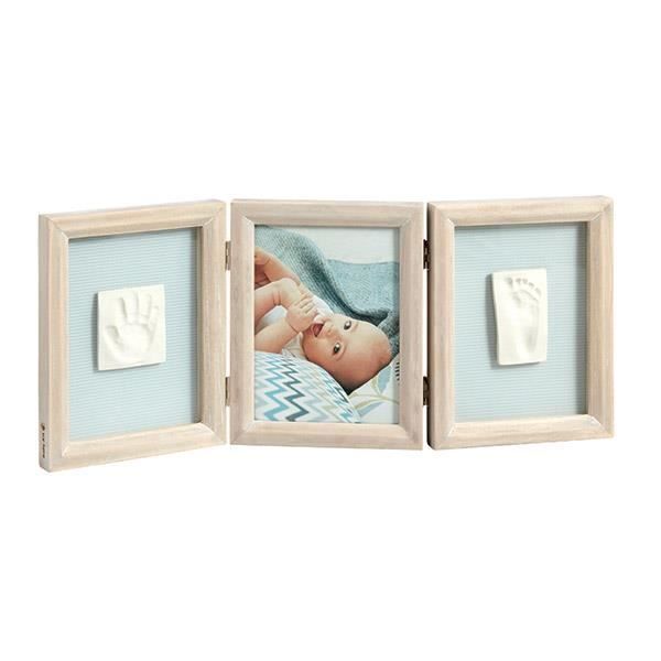 Cadre Photo Bois Double Empreinte Bébé - BABY ART - My Baby Touch - Kit ...