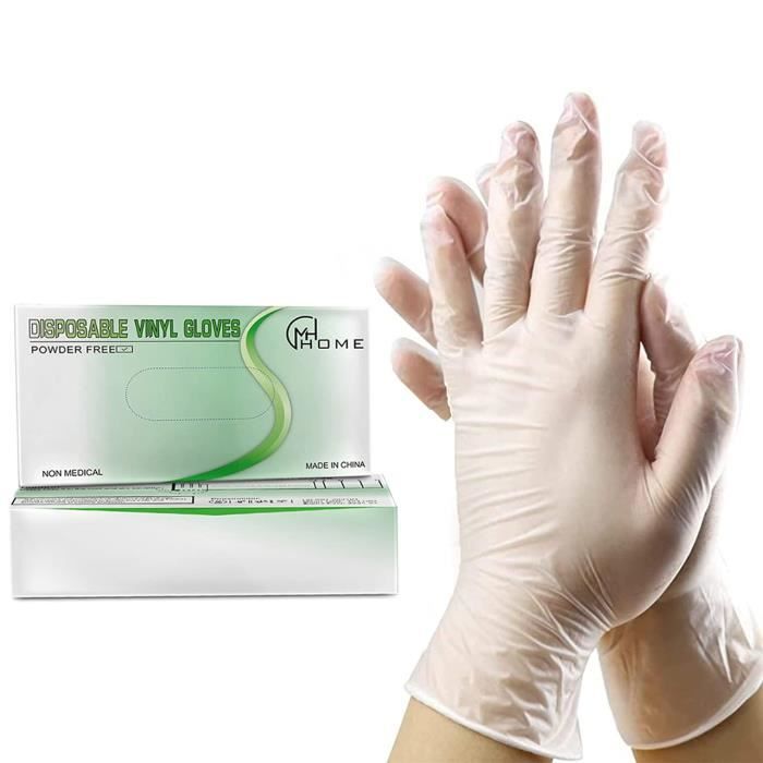 Gants Jetables En Vinyle Transparent | Latex | Sans Poudre ...