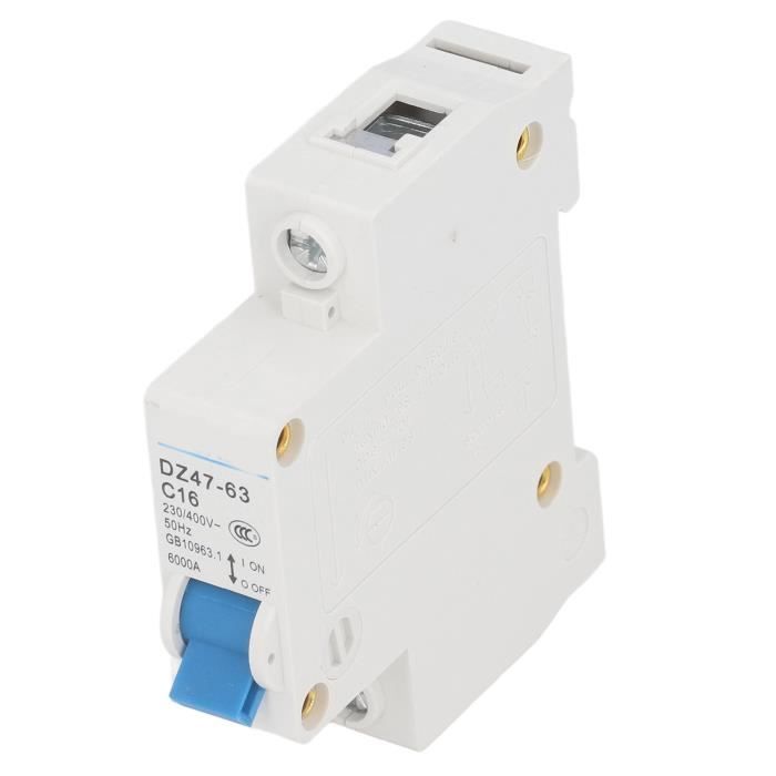 Cikonielf disjoncteur 16A Disjoncteur Miniature 1P Pa66 protecteur de court-Circuit montage sur ...
