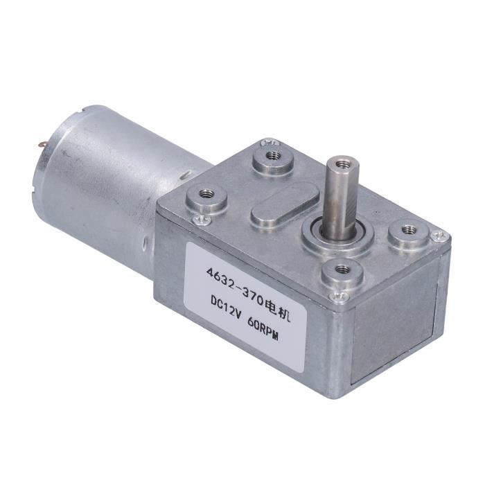 Cikonielf moteur à engrenage à vis sans fin 60 tr/min Équipement 60RPM ...