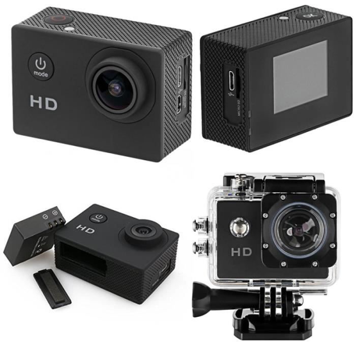 Mini caméra sport mini camera sport waterproof embarquée hd 720p + 11 ...