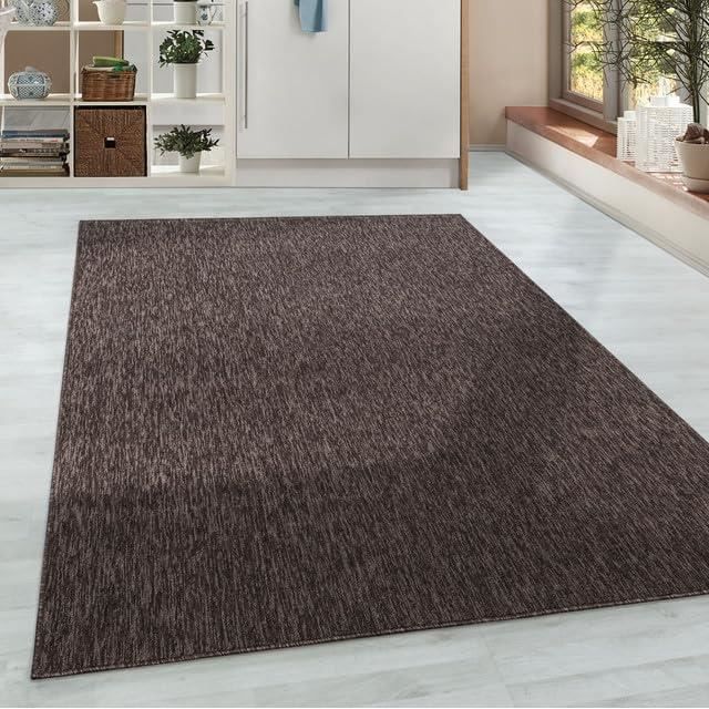 Tapis Salon Moderne Tapis Chambre Tapis Marron 80X150 Cm - Tapis Poil ...