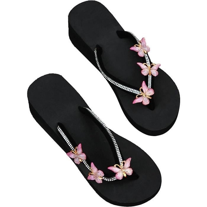 SANDALE - NU-PIEDS Sandal à Talon Compensé Sandales Femme Sandale Femme ...