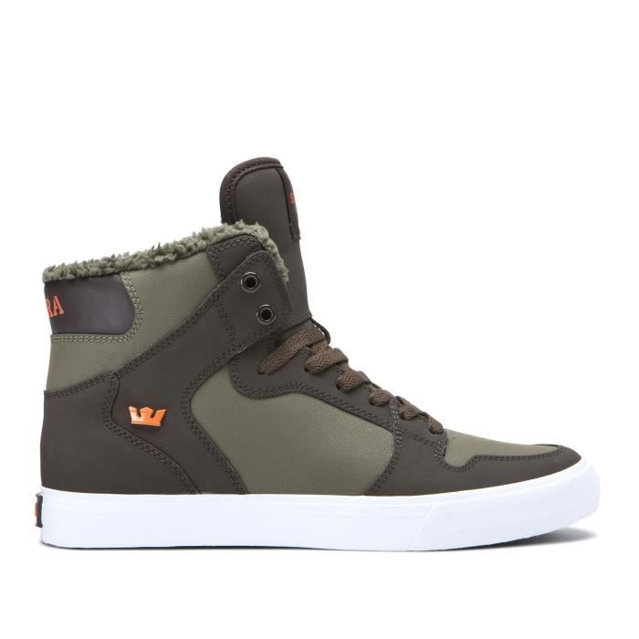 Chaussures SUPRA VAIDER demitasse olive night whi - Achat / Vente ...