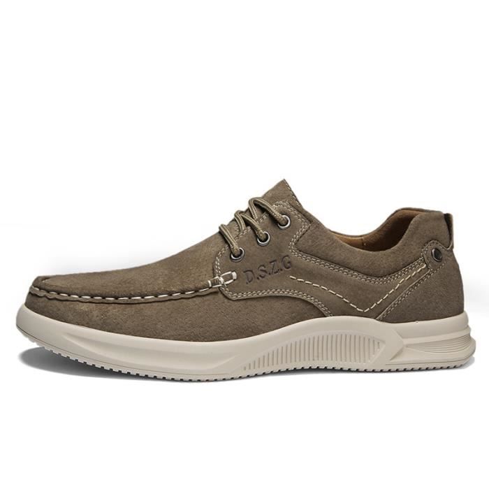 BASKET Homme - Simple et élégant Cuir Chaussures décontractées - gris ...