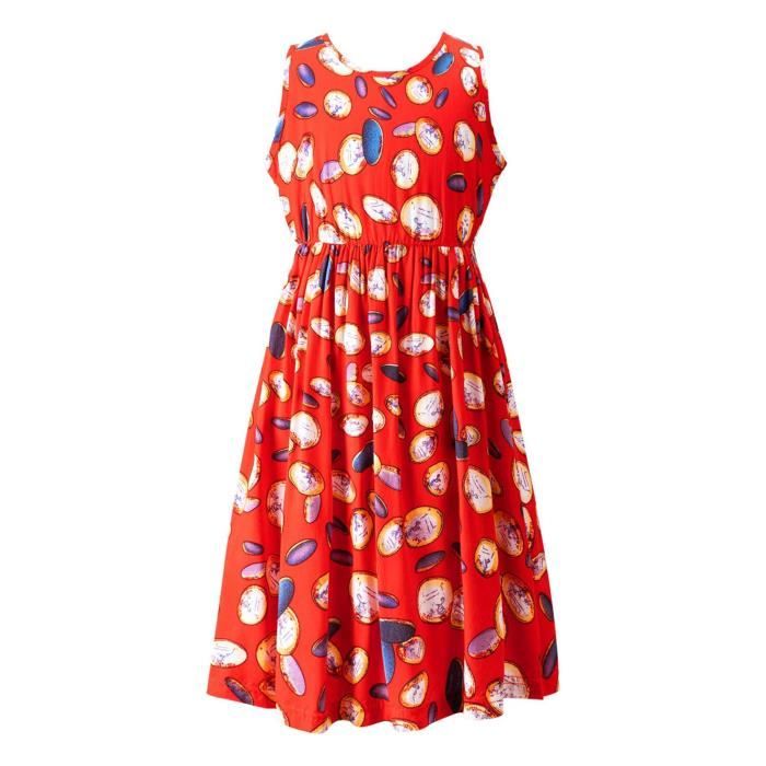 Iiniim Robe Fille Été Fleurie Robe de Plage Enfant Fille Bohême Robe ...