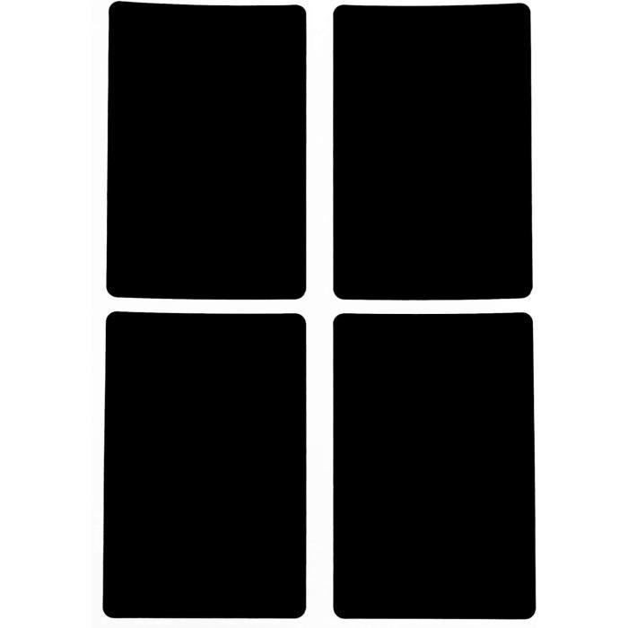 Gommettes Étiquettes Autocollantes Rectangulaires Noir Environ 7,5Cm X ...