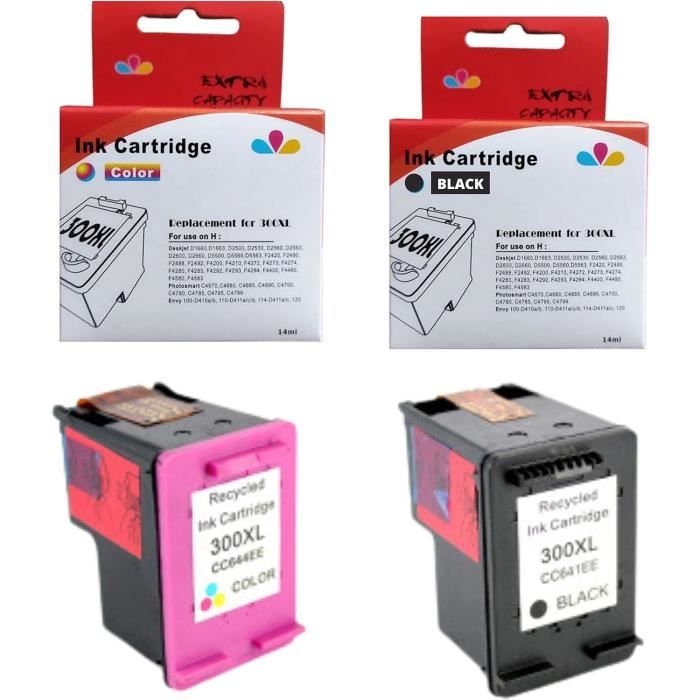 Luernas ® Ink Rebuilt 300Xl Pour Hp Imprimantes Photosmart Série C4680 ...