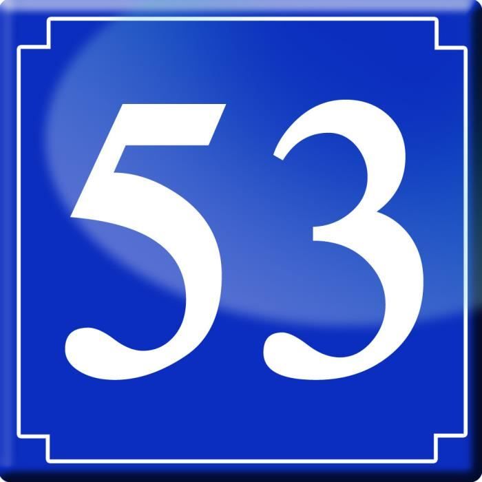 Sticker - STICKERS EXPRESS - numéroderue53 - 10x10 cm - Film anti-UV ...