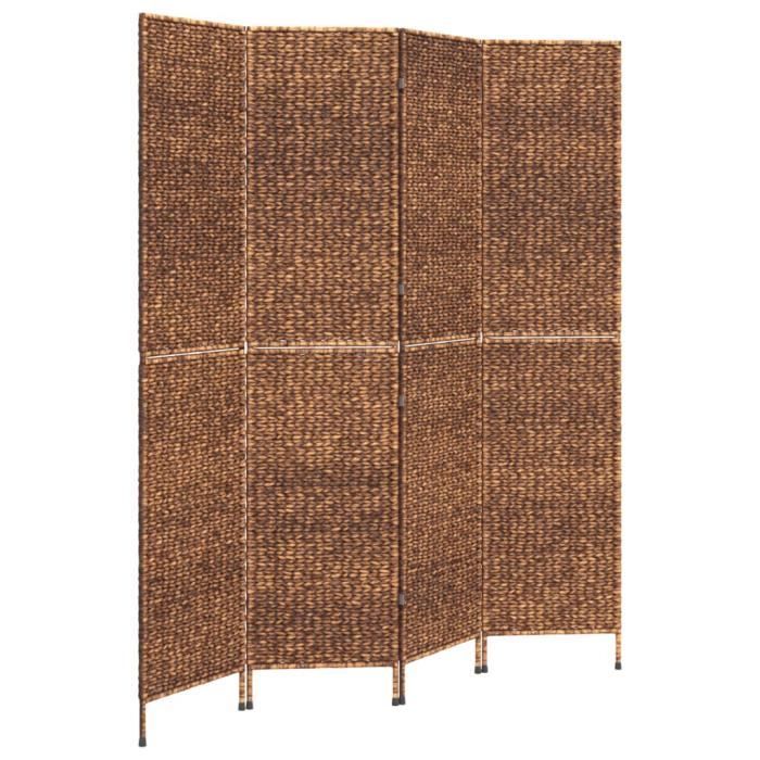 Paravent BOH en jacinthe d'eau marron - 4 panneaux pliables - 163 x 180 cm - Cdiscount Bricolage