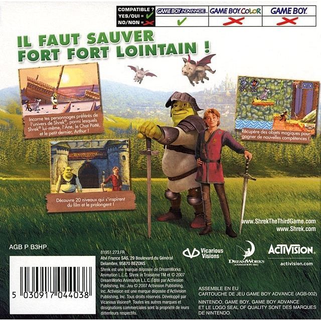 SHREK LE TROISIEME / JEU CONSOLE GAME BOY ADVANCE - Cdiscount Jeux vidéo