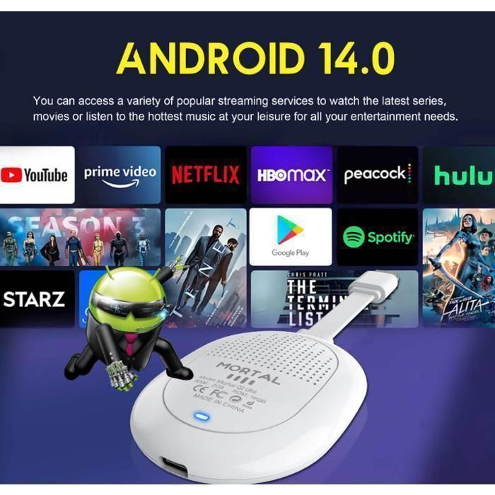 Android TV Box Smart TV Box WiFi 2+16Go Quad-Core TV Box Android 14.0 ...