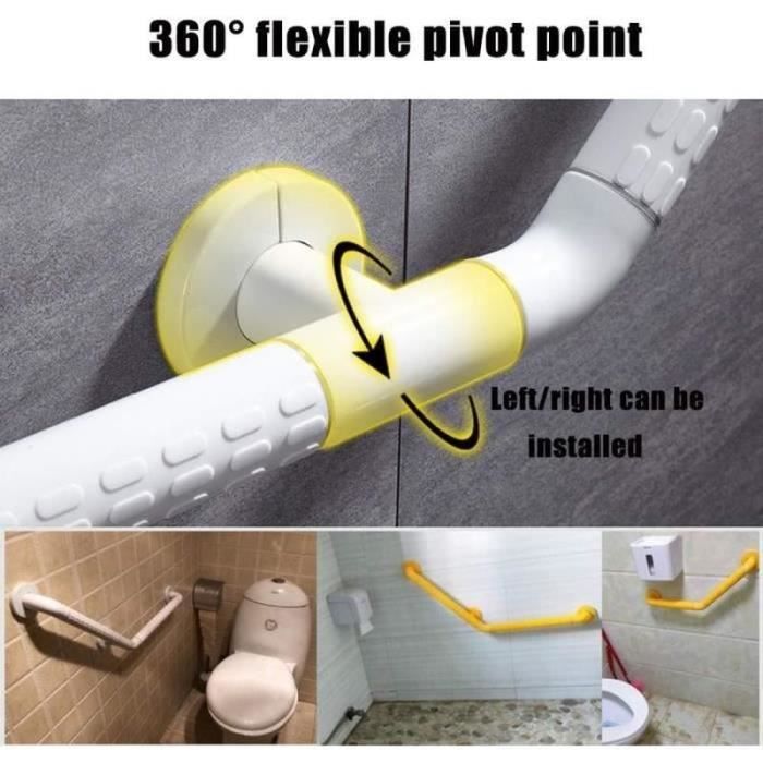 135 Barre D'appui Douche pour Baignoires Acier Inoxydable PVC YSTP Barre de Maintien pour ...