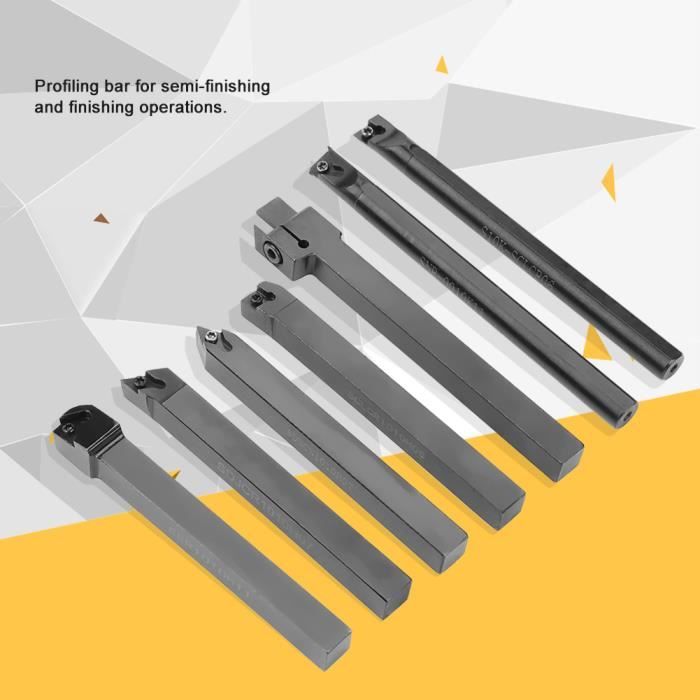 Greensen porte-outils de tour, inserts en carbure, tour d'arbre, barre d'alésage, jeu de porte ...