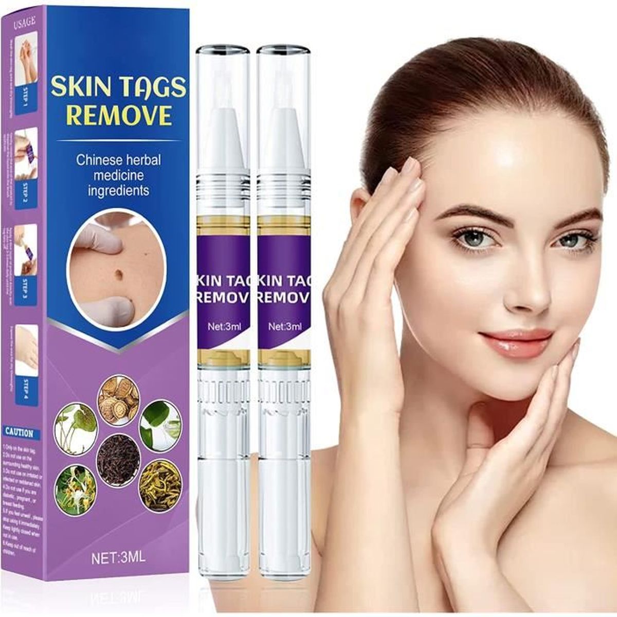 Elimination des Acrochordons, Skin Tag Remover, 2 PCS Sérum d ...