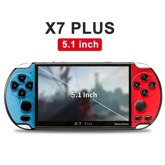 X7 Plus - Console de jeu Portable avec écran HD de 7 pouces, lecteur ...
