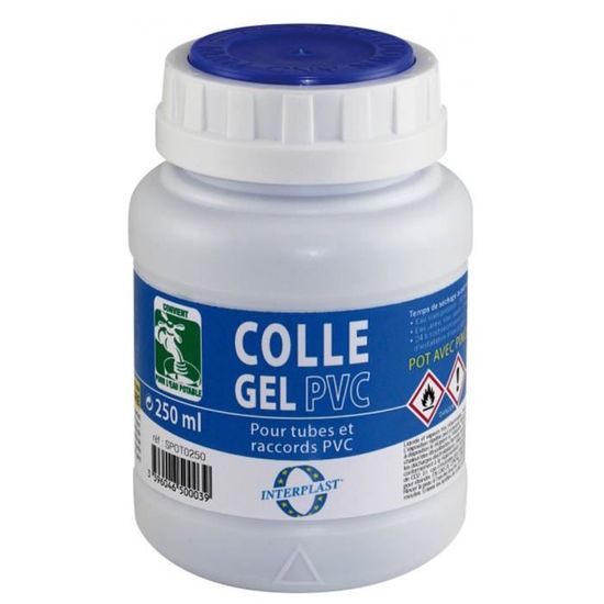 Colle pour tubes et raccords PVC - INTERPLAST - 250ml - Sans THF ...