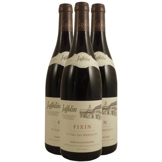 Fixin 1er Cru Hervelets Rouge 2018 - Lot de 3x75cl - Jaffelin - Vin AOC ...