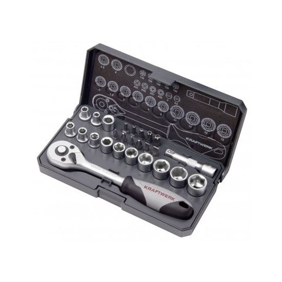 Coffret de douilles Basic Line 1/4' KRAFTWERK - 26 pièces - 204.100.000 - Cdiscount Bricolage
