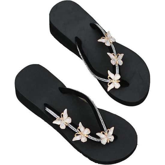 SANDALE - NU-PIEDS Sandal à Talon Compensé Sandales Femme Sandale Femme ...