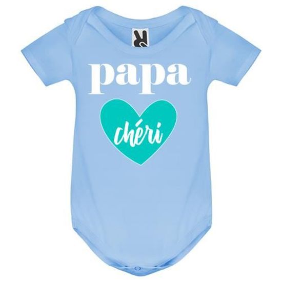 Body bébé - Bébé Garçon - Bleu - PAPA CHERI Bleu - Cdiscount Prêt-à-Porter