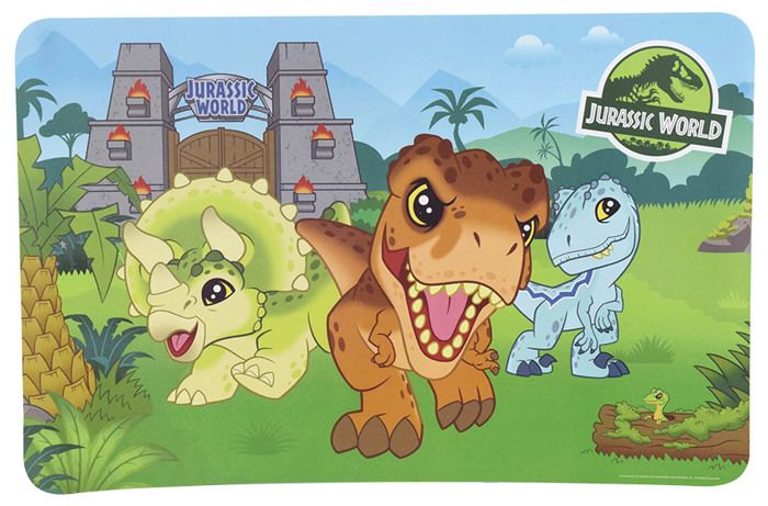 Set de table - JURASSIC WORLD - 43 x 28 cm - Multicolore - Lavable ...