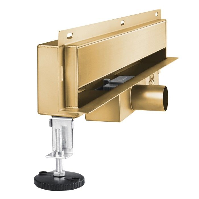 Siphon mural linéaire BASIC Wall Gold, or, 80 cm - Cdiscount Bricolage