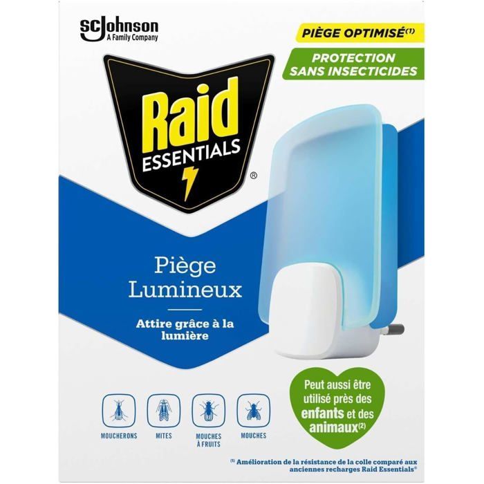Raid Essentials Piège Lumineux-Piège Pour Insectes Volants-Sans ...