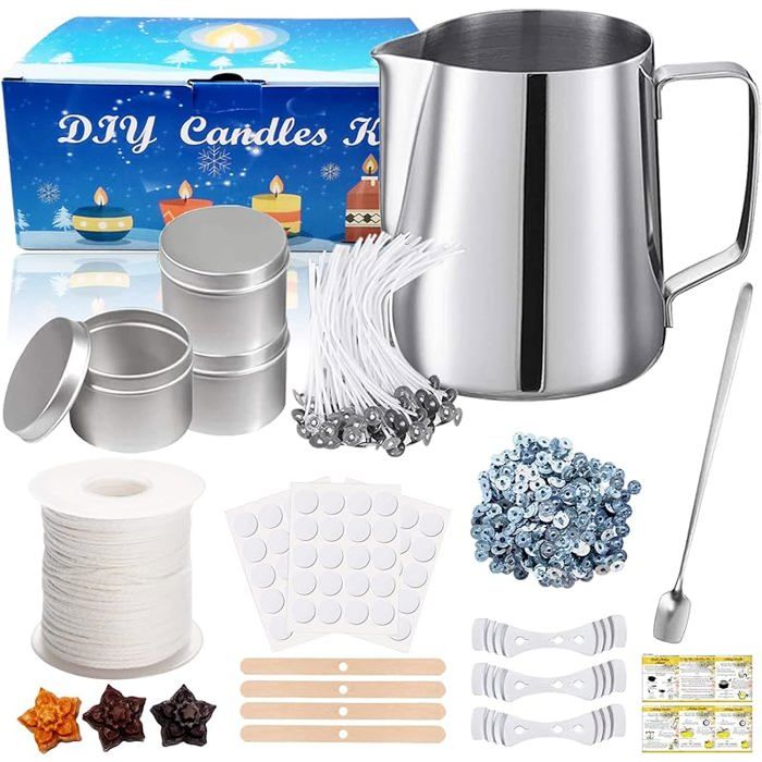 All-Inclusive Candle Making DIY Kit – Melting Pot, Wicks, Jars, and ...