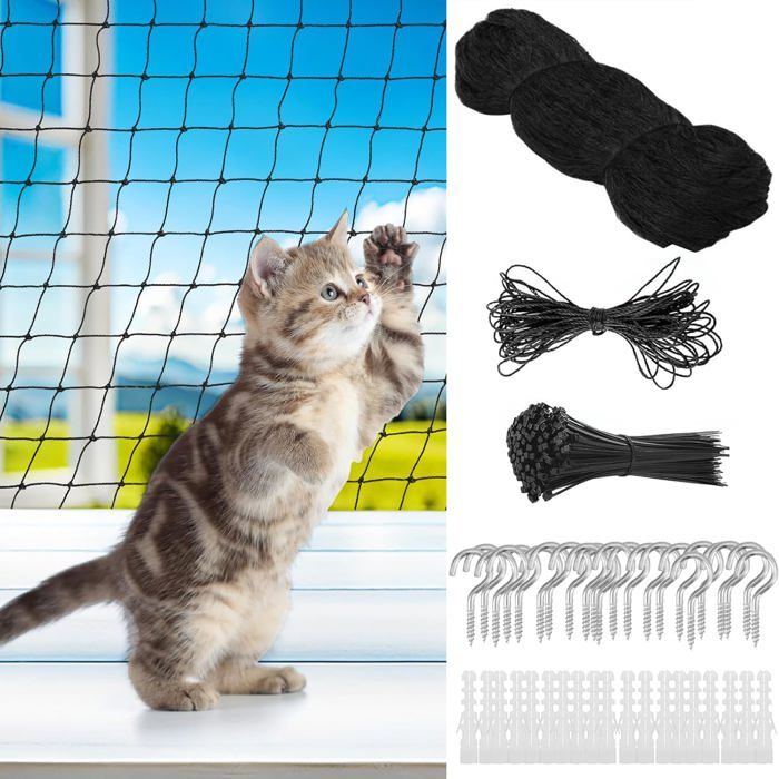 Filet de protection pour chat - SIGHTMARK - 3x4 m - Noir - Anti-chute ...
