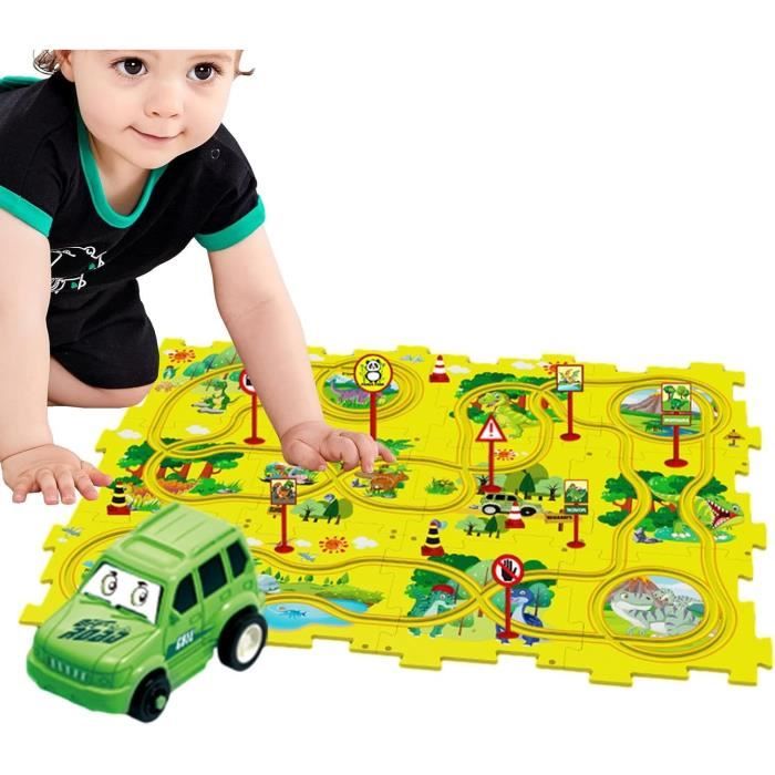 Puzzle Track Car Play Set Jigsaw Car Track 25PCS Puzzle Tracks avec ...