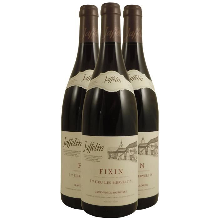 Fixin 1er Cru Hervelets Rouge 2018 - Lot de 3x75cl - Jaffelin - Vin AOC ...