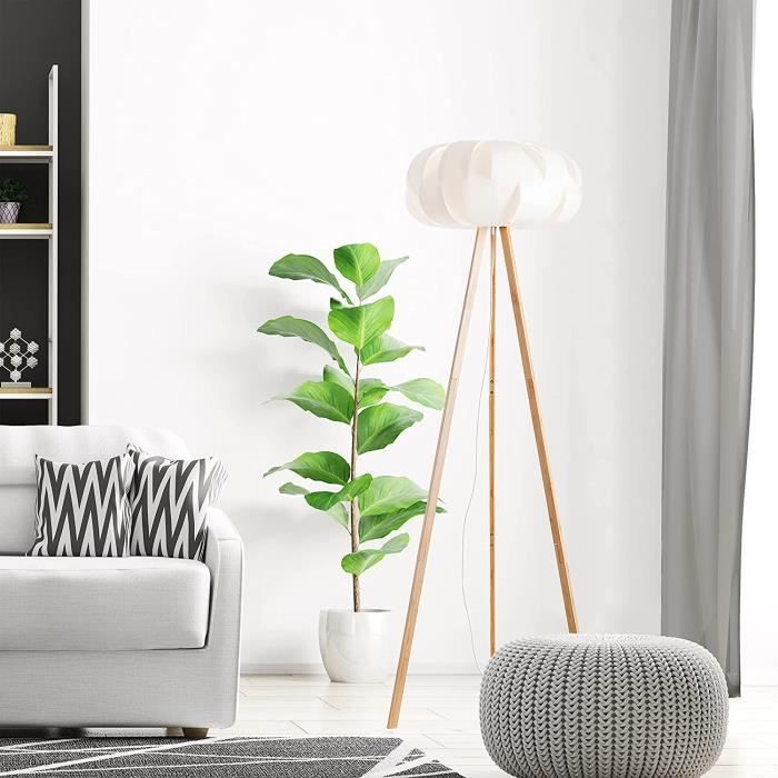 Lampadaire style nature avec interrupteur à pied, compatible avec ...