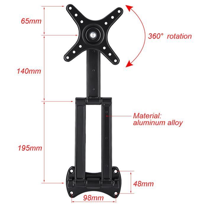 Support TV TV Mounting Bracket, Tilting Wall Bracket for 10-27 Inch LCD ...