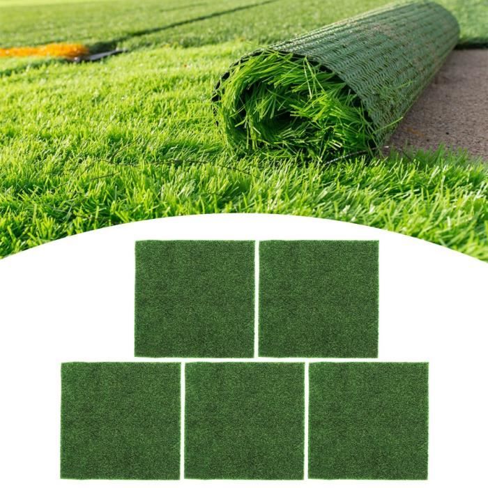 Gazon artificiel Pelouse artificielle, pelouse artificielle de jardin de forme carrée micro ...