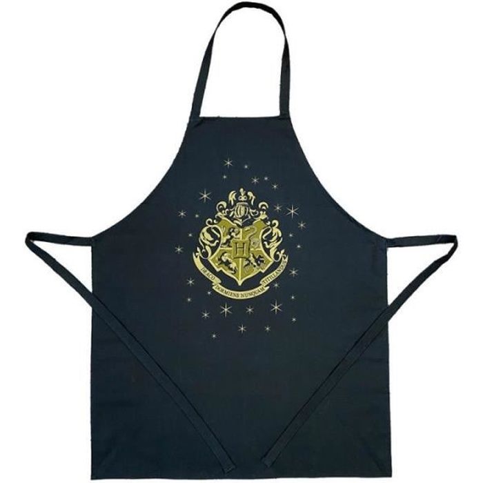 Tablier Harry Potter Blason Poudlard Noir And Doré Unique Cdiscount