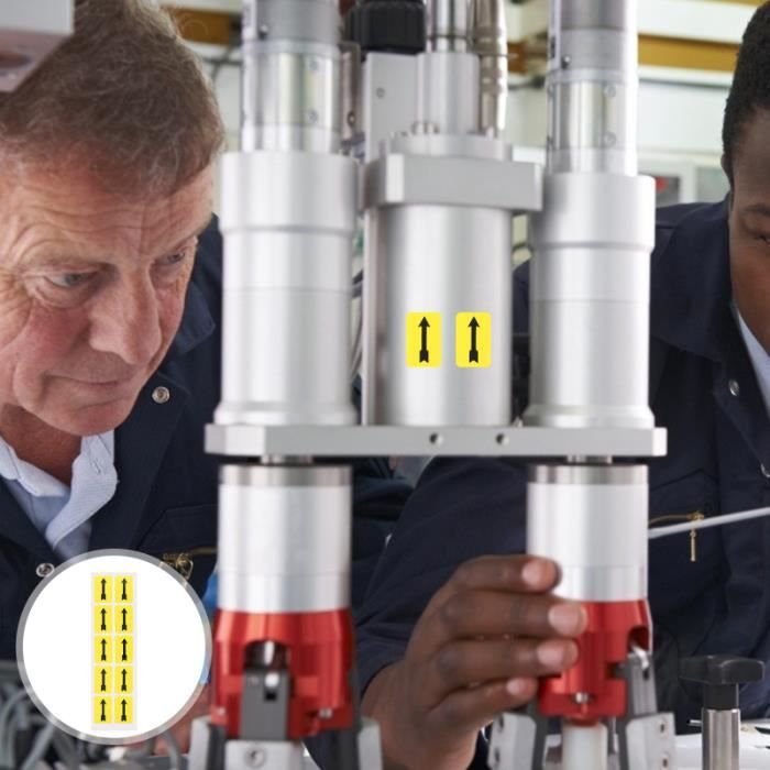 10pcs Arrow Indicator Equipment Pipe Stickers Warning Sticker Decals ...