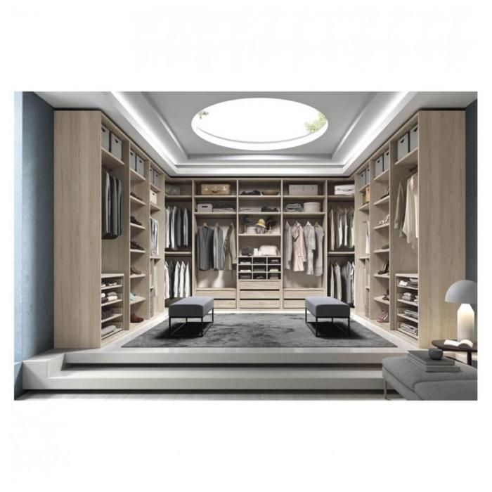 Dressing ouvert 3 côtés modules intérieurs personnalisable couleur ...