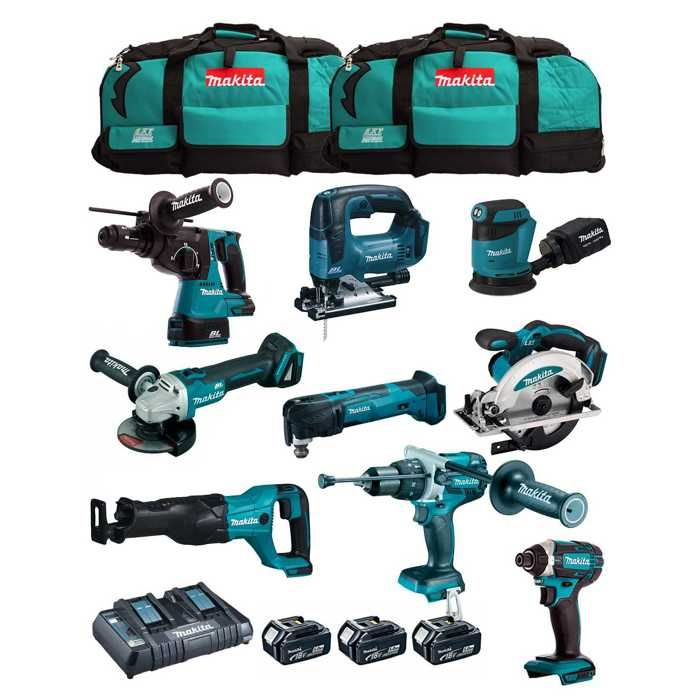 MAKITA Kit MK902 (DHP481 + DHR243 + DGA504 + DTD152 + DJV182 + DSS610 ...