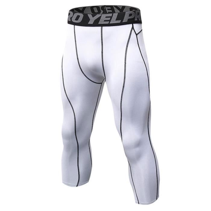Pantacourt Collant de Compression 3-4 Running et Fitness Homme Pantalon ...