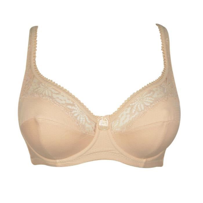 Soutien gorge 105C bord dentelle beige lingerie femme grande taille Beige - Cdiscount Prêt-à-Porter