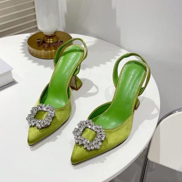 Escarpins de luxe à talons hauts pour femmes en cristal été ...