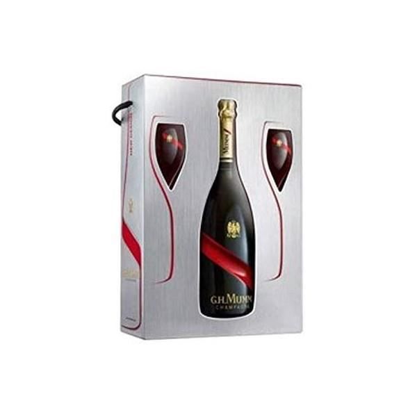 Coffret Mumm Grand Cordon + 2 flutes - La cave Cdiscount